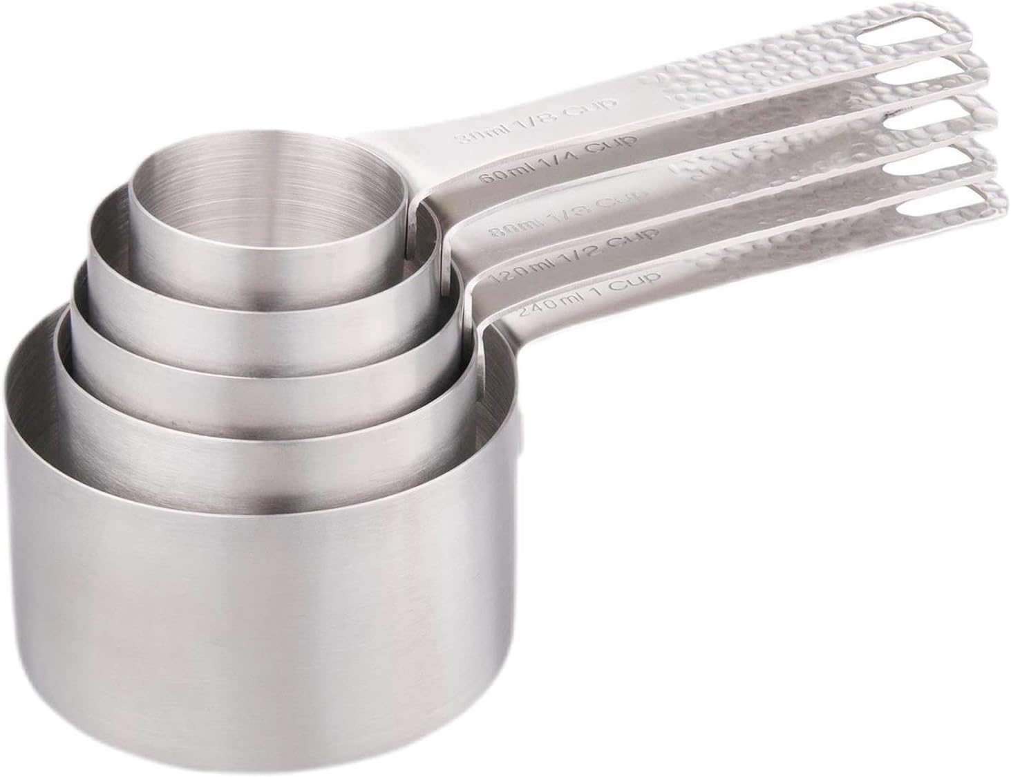Amazon.com: Smithcraft Measuring Cups Set of 5, 18/8 Stainless Steel ...