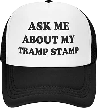 Diputer Ask-Me-About My Tramp-Stamp-Trucker Hat Funny Hats Men Women ...