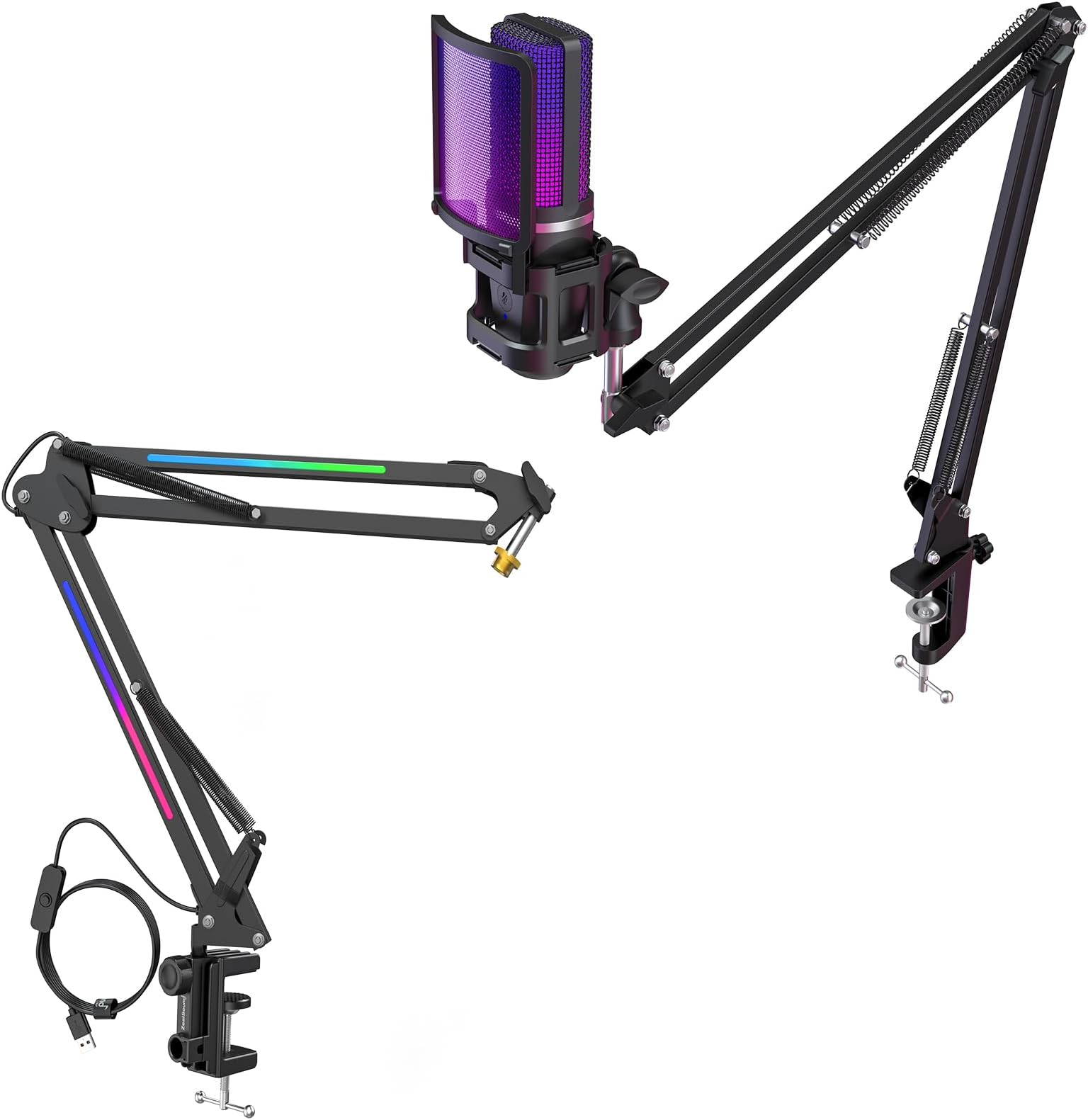 Amazon.com: ZealSound RGB Gaming Microphone a68s-us and RGB Flexible ...