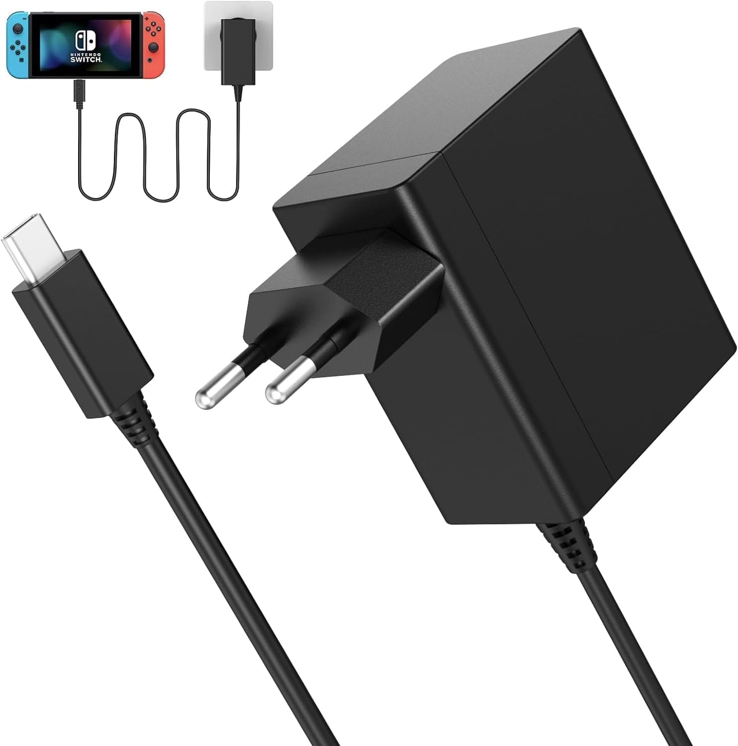 39W USB-C Chargeur pour Switch USB C Officiel Nintendo Switch/Switch Lite/Switch OLED 15V ...