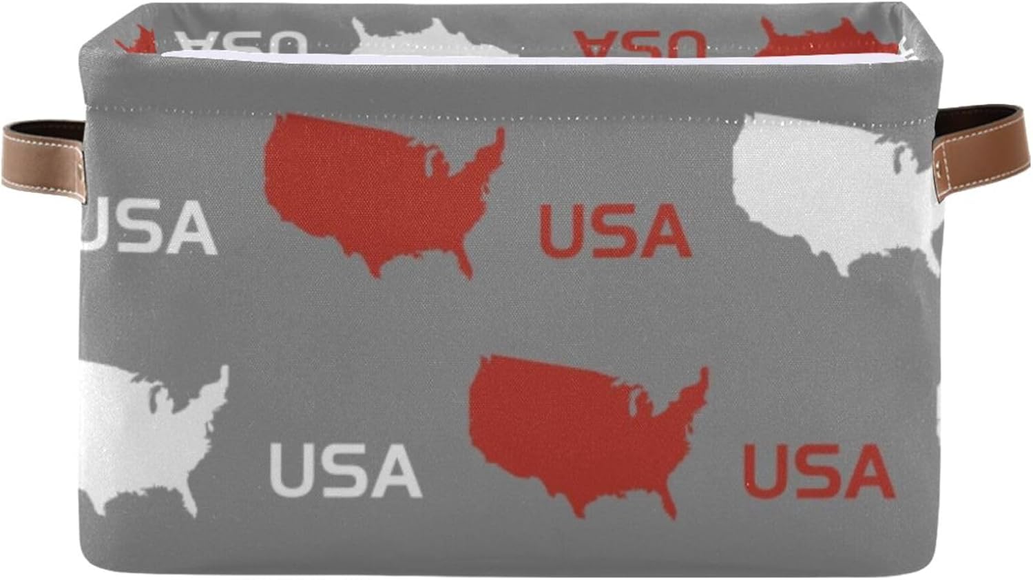Amazon.com: Usa Map Storage Bin with Handle,Rectangular Foldable ...