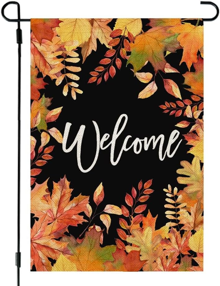 Amazon.com : CROWNED BEAUTY Fall Garden Flag 12x18 Inch Double Sided ...