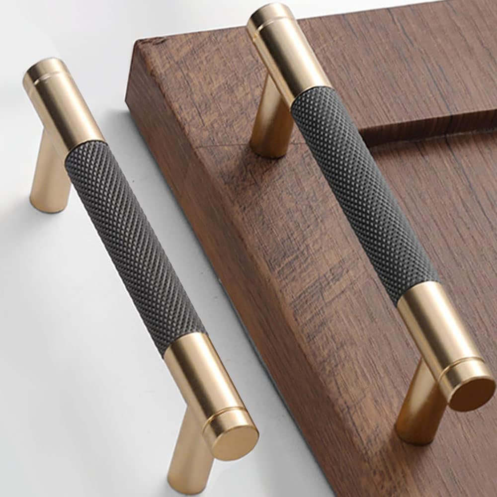 Gutuwellea 30 Pack 3 3/4 Inch 96 mm Gold and Grey Cabinet Handles ...