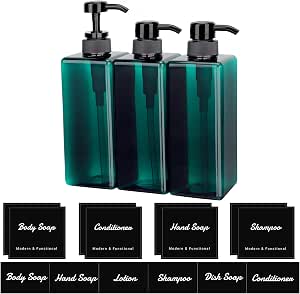 Amazon.com: Suream 22oz/650ml Empty Shampoo Bottles with Pump with ...