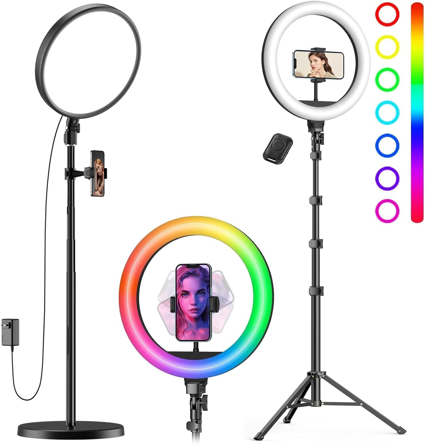 Amazon.com: Weilisi Large Professional Full-Screen Ring Light Kit ...