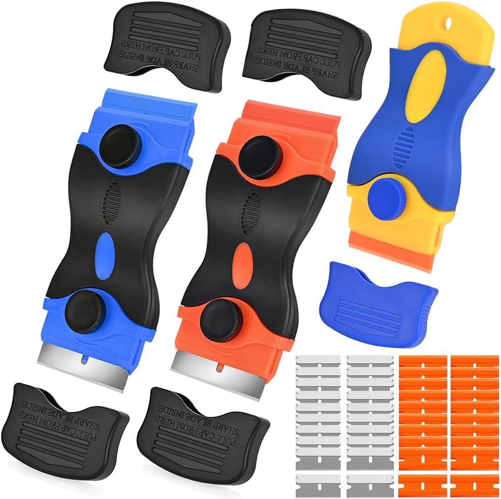 WEKOIL Mini Plastic Razor Blade Scraper High Visibility Red Window ...