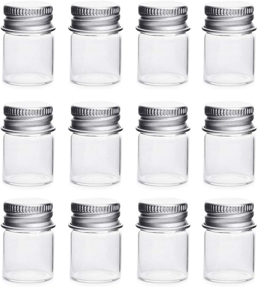 BENECREAT 20 Pack 15ml/0.5oz Tiny Glass Bottles Sample Vials Glass ...