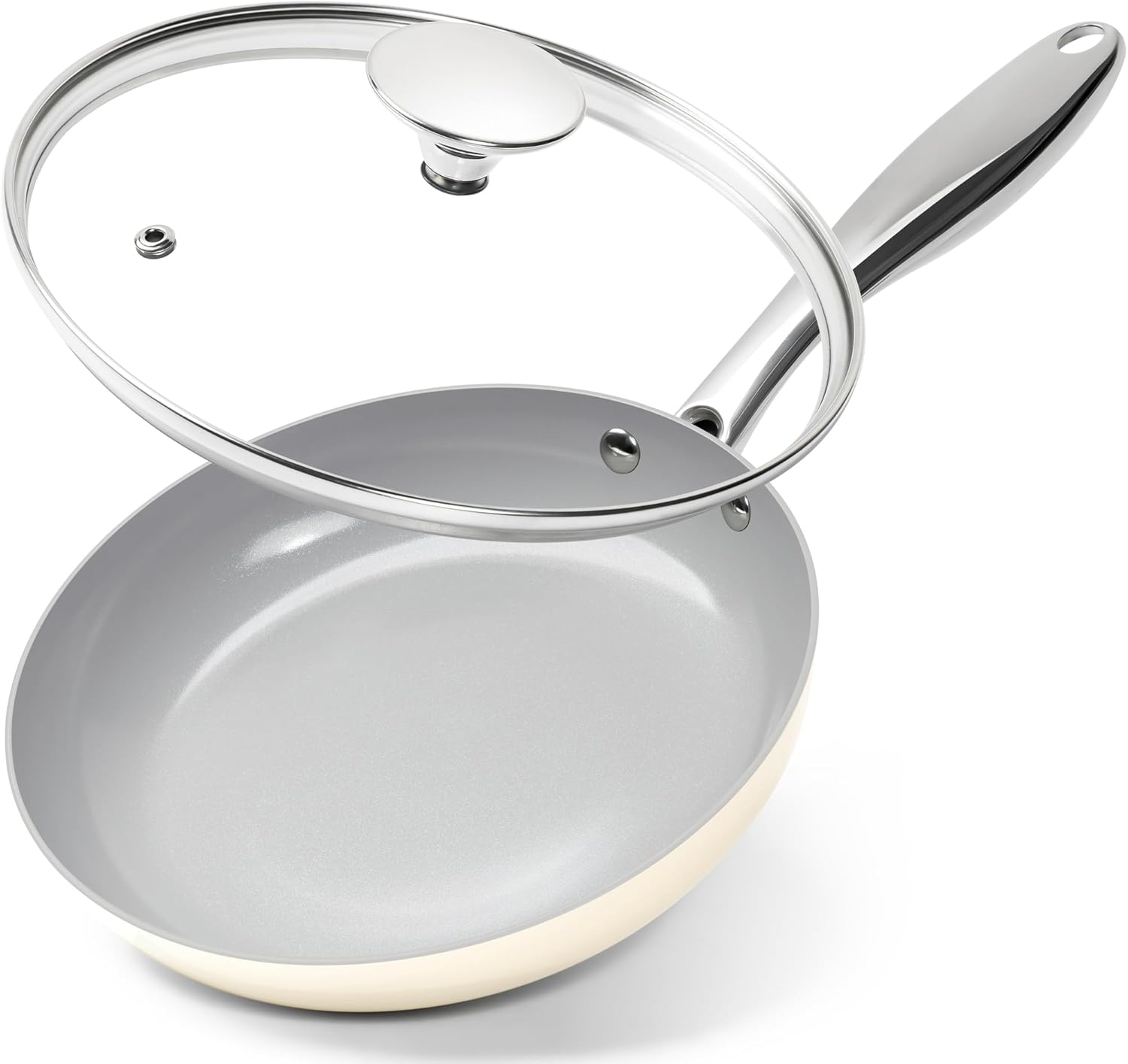 Amazon.com: MICHELANGELO Frying Pans Nonstick with Lid - 8 Inch Small ...