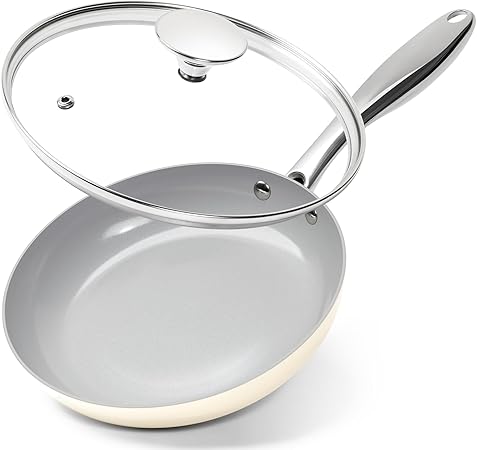 Amazon.com: MICHELANGELO Frying Pans Nonstick with Lid - 8 Inch Small ...