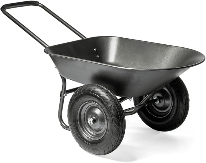 Amazon.com: XtremepowerUS Utility Garden Wheelbarrow Garden Cart Dual ...