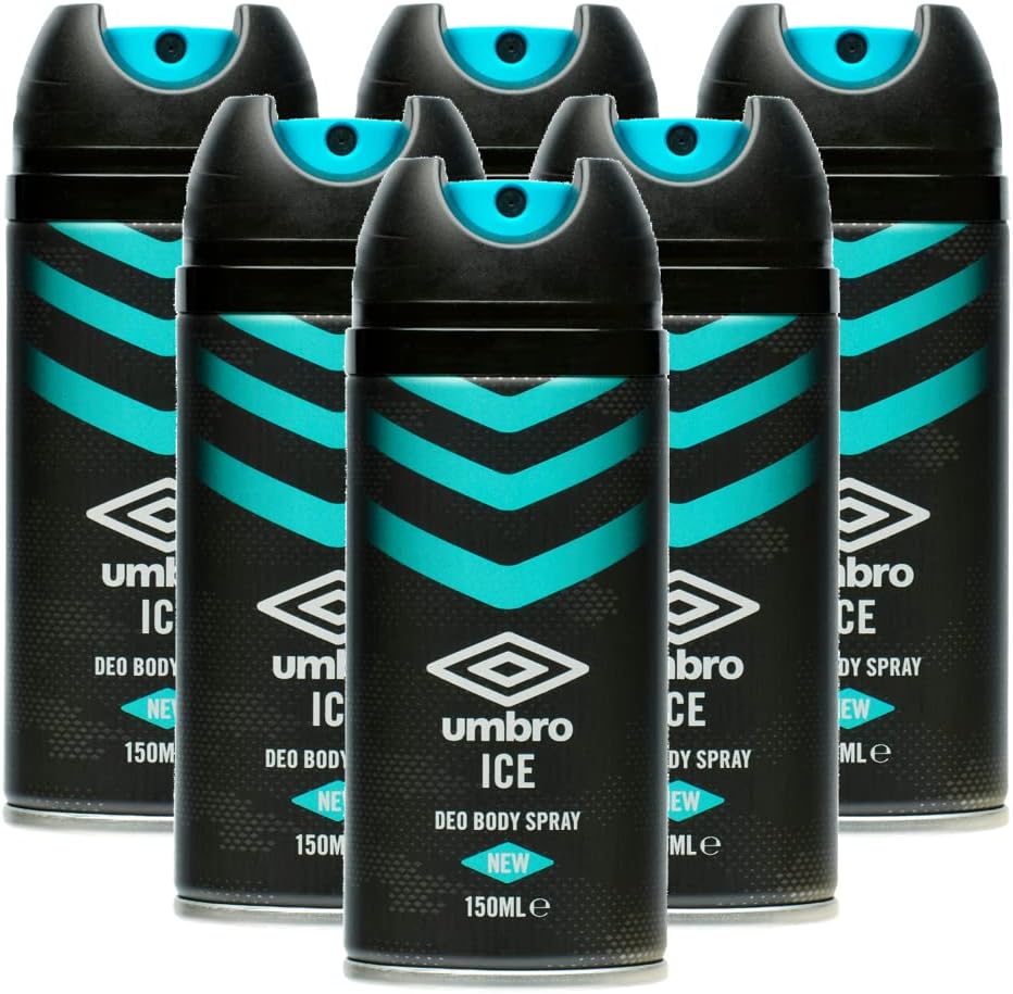 Umbro Deo Spray Ice 150ml - Pack of 6 : Amazon.co.uk: Beauty