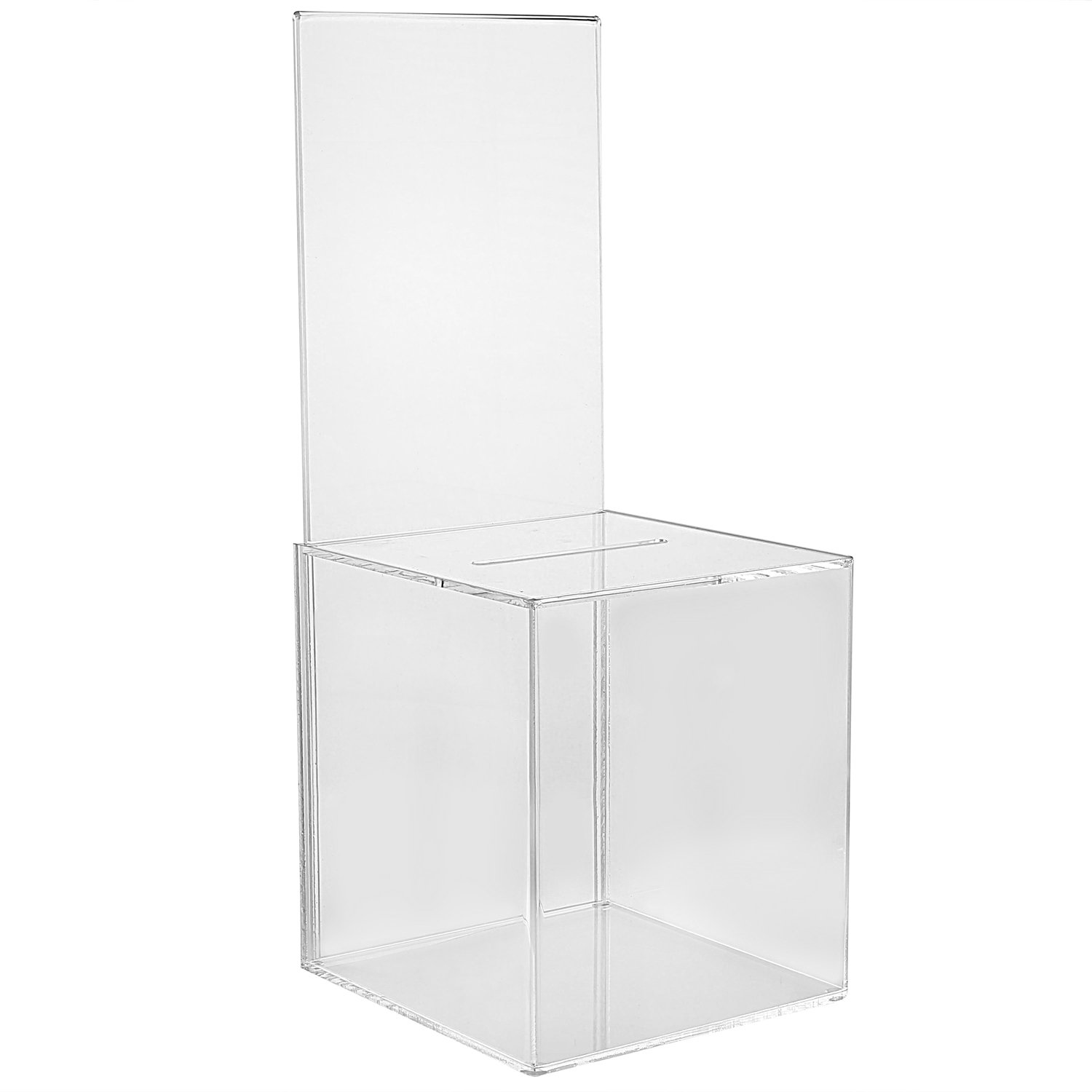 Snapklik.com : Acrylic Charity Donation Ballot Box Fundraising Coin ...
