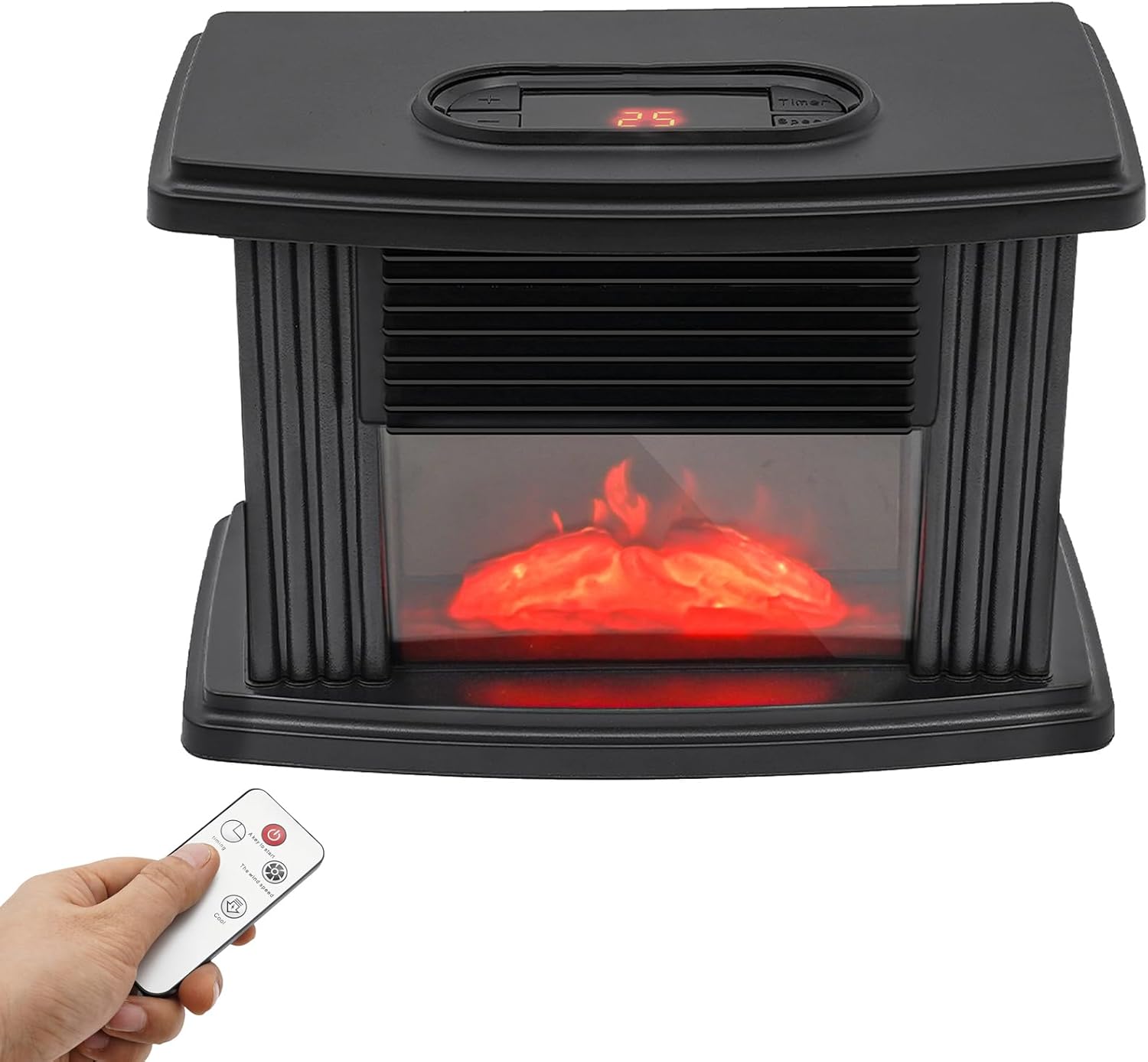 Amazon.com: INPAITOO Electric Fireplace Heater 1000W Mini Electric ...