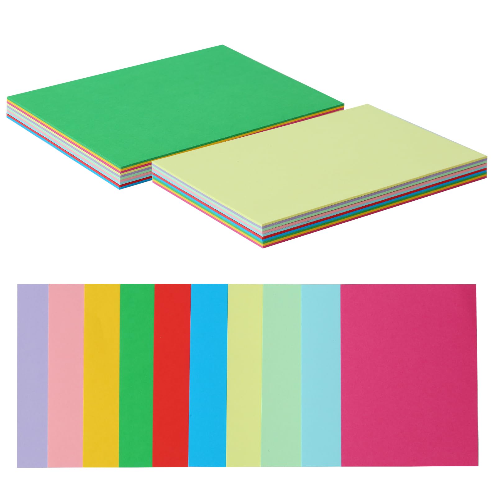 Amazon.com : 50 Packs Color Cardstock Paper Blank Colored 5x7 Cards ...