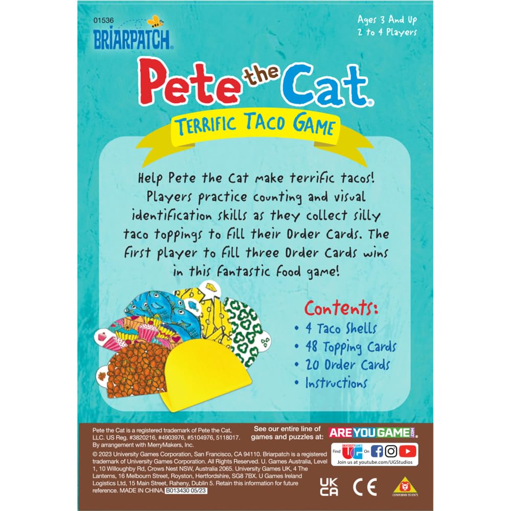 Snapklik.com : Briarpatch Pete The Cat Terrific Taco Game