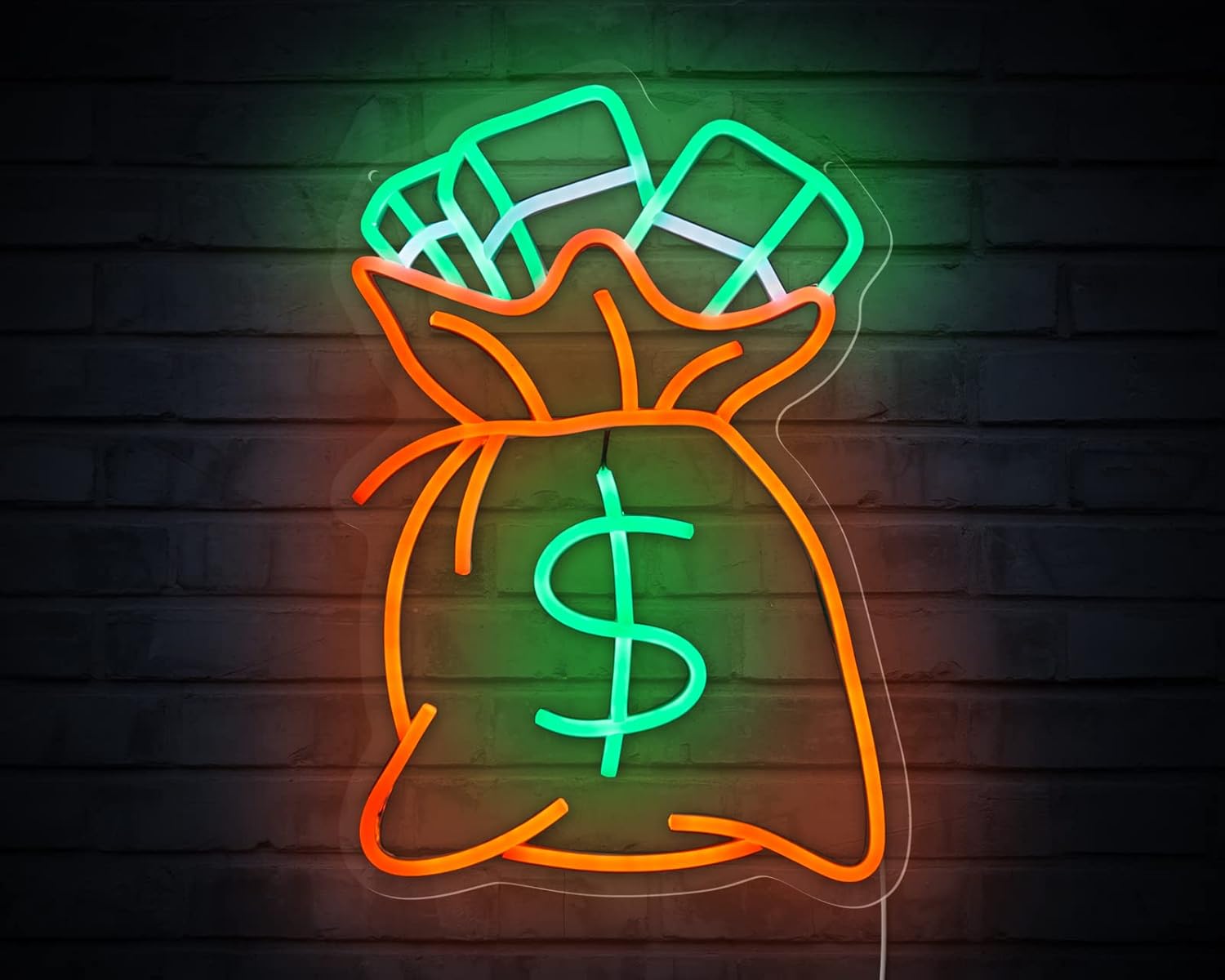 Amazon.com : Money Bag Neon Sign for Wall Decor, Dimmable USB Powered ...