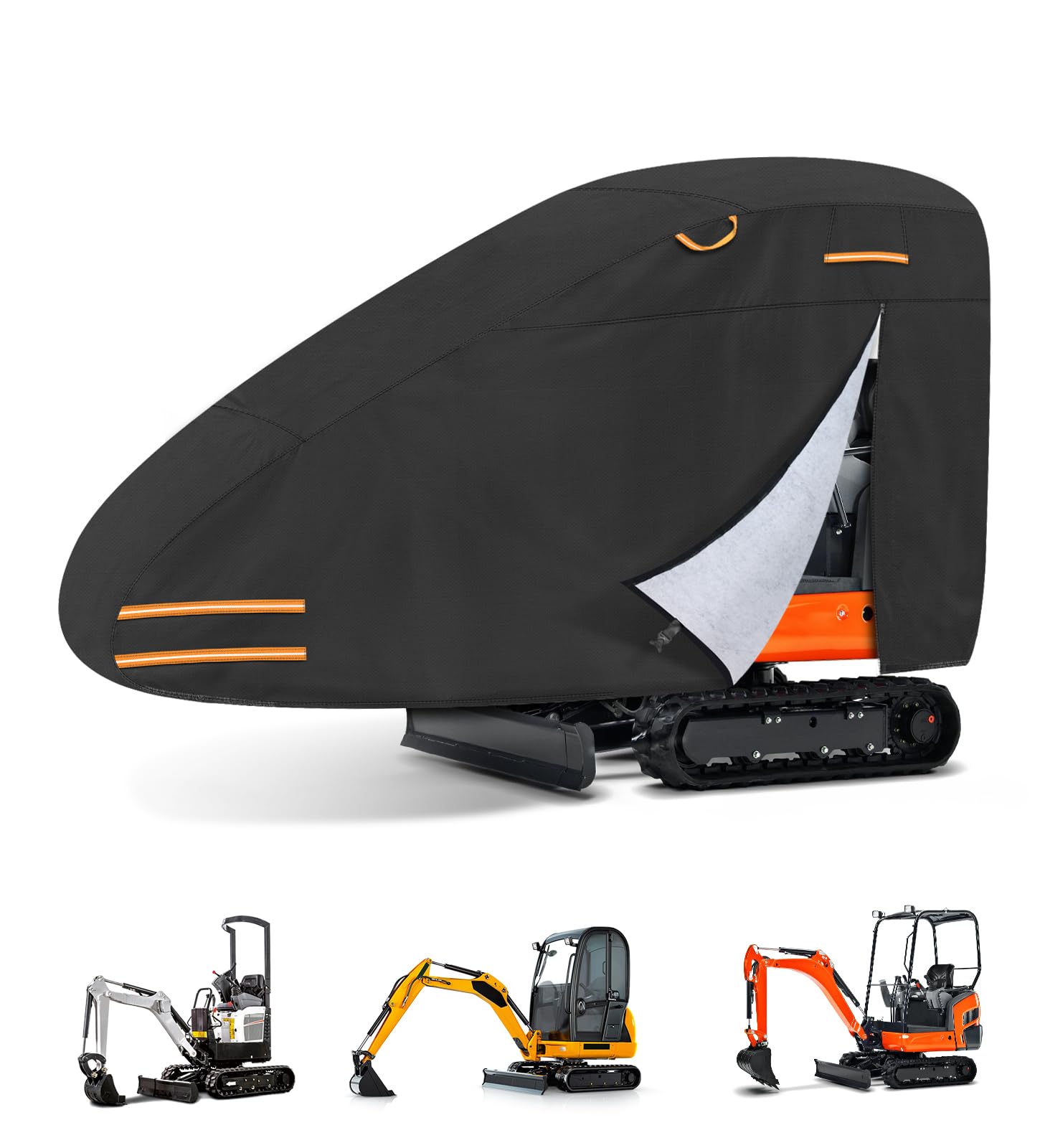 Amazon.com: Mini Excavator Cover Fits 1760-3530 lbs Models, 420D Oxford ...