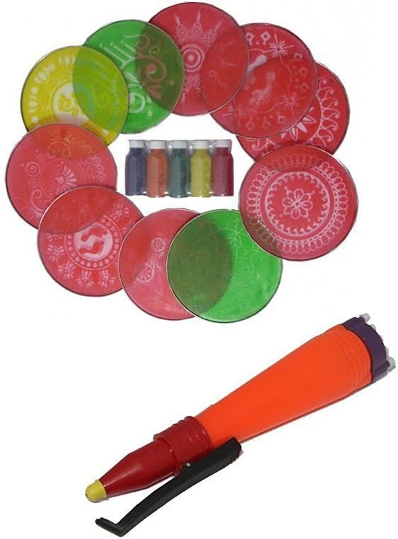 Amazon.com: Odishabazaar Ready to Draw Rangoli Making Kit - Design ...
