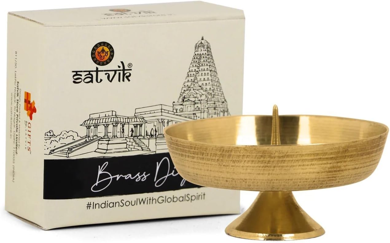 Amazon.com: SATVIK 1-Inch Pure Brass Dhoop Stand Incense Holder ...