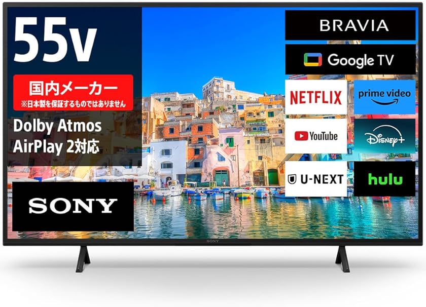 Amazon.co.jp: ソニー(SONY) テレビ 55インチ 液晶 4K ブラビア KJ-55X75WL Google TV 8畳以上推奨 : 家電＆カメラ
