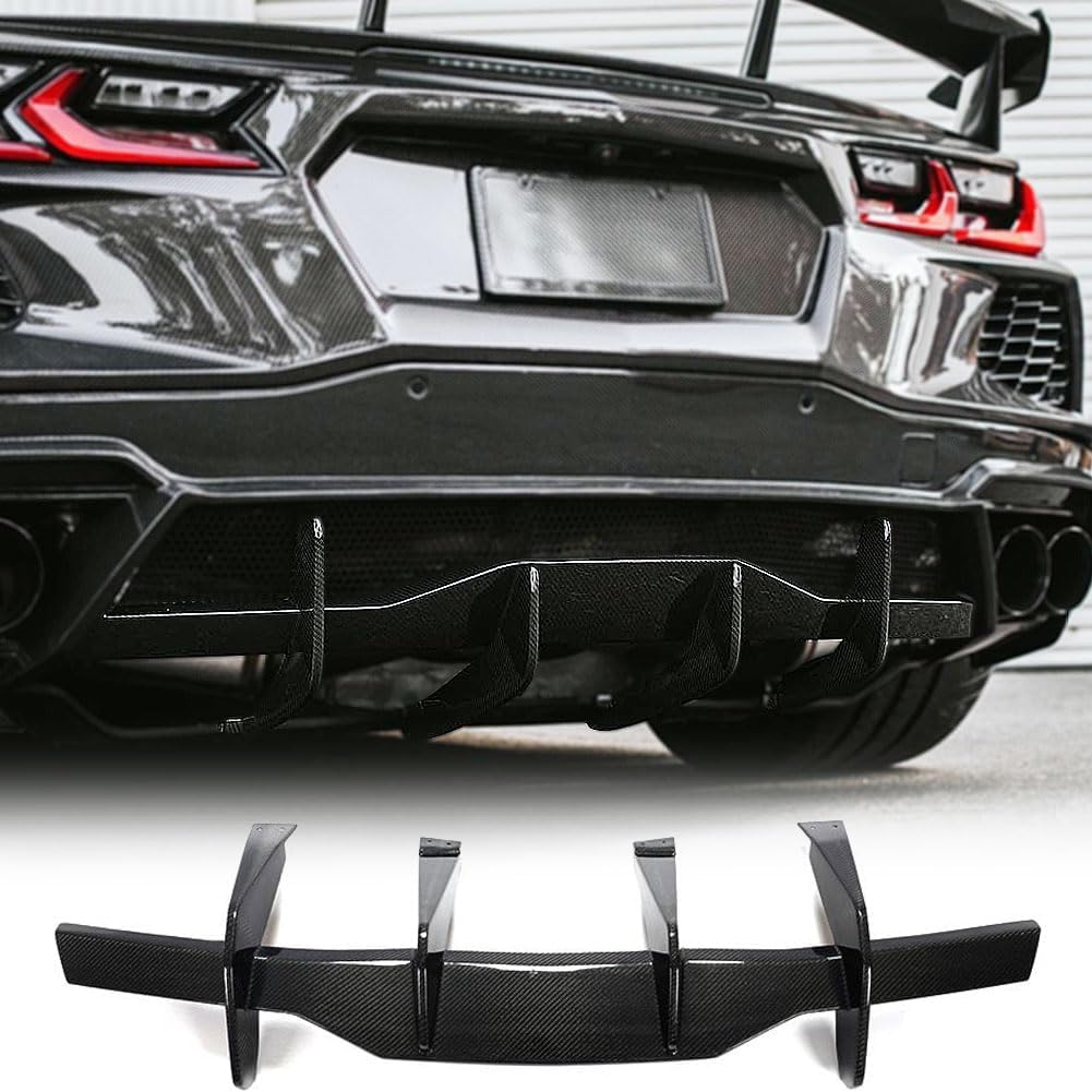 Amazon.com: MCARCAR KIT C8 Carbon Fiber Rear Diffuser for Chevrolet ...