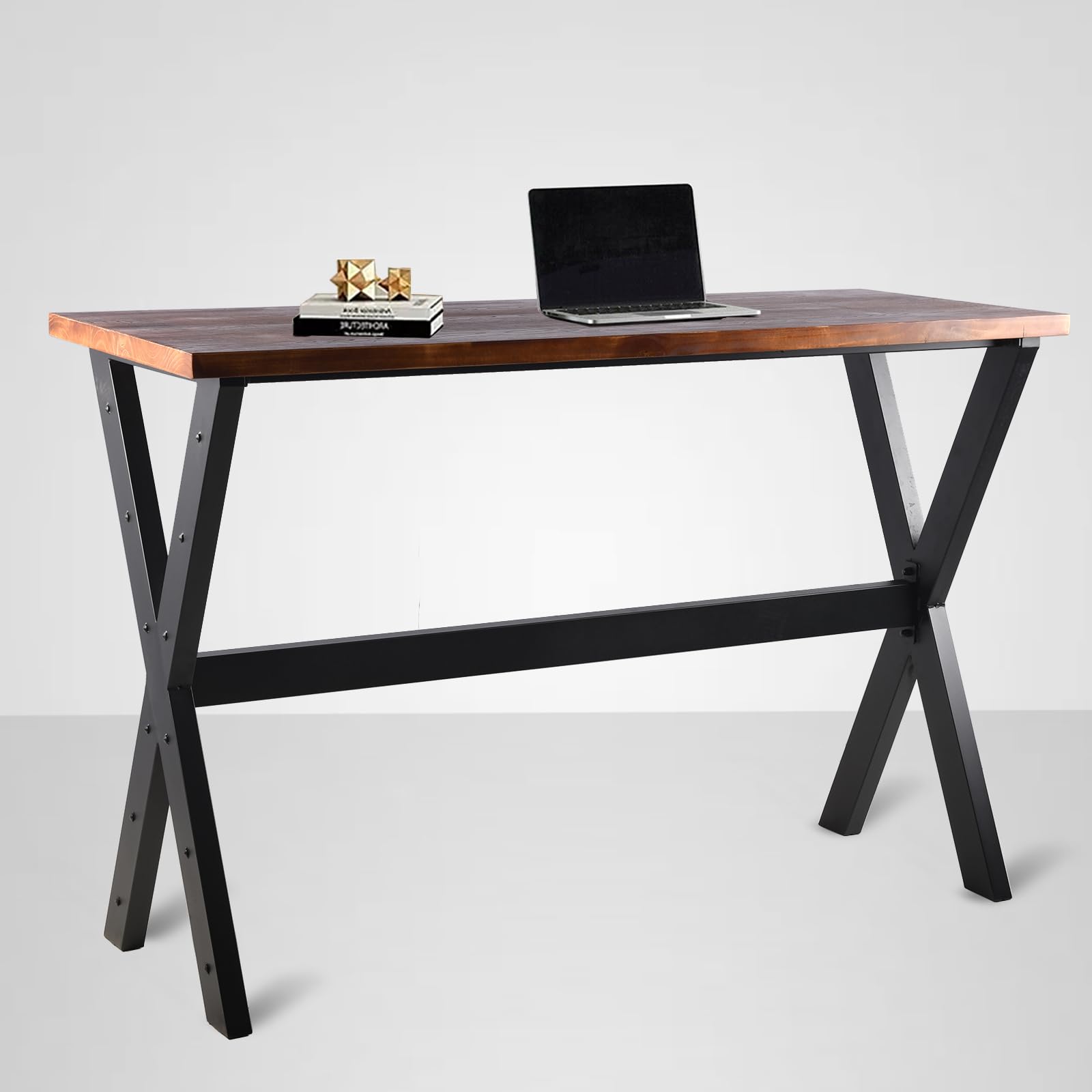 Amazon.com: BOKKOLIK Industrial Rectangle Dining Table for Kitchen 41 ...