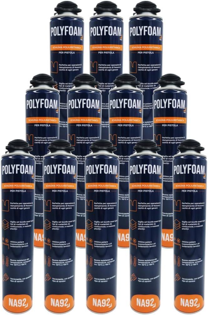 POLYFOAM Schiuma Poliuretanica Universale per Sigillare Incollare ...