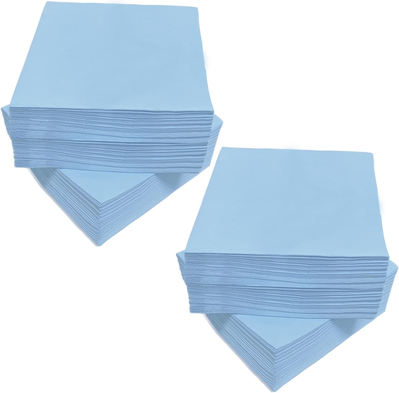 Amazon.com: 50 Pieces 3-ply Light Blue Napkins Disposable Folded 5 x 5 ...