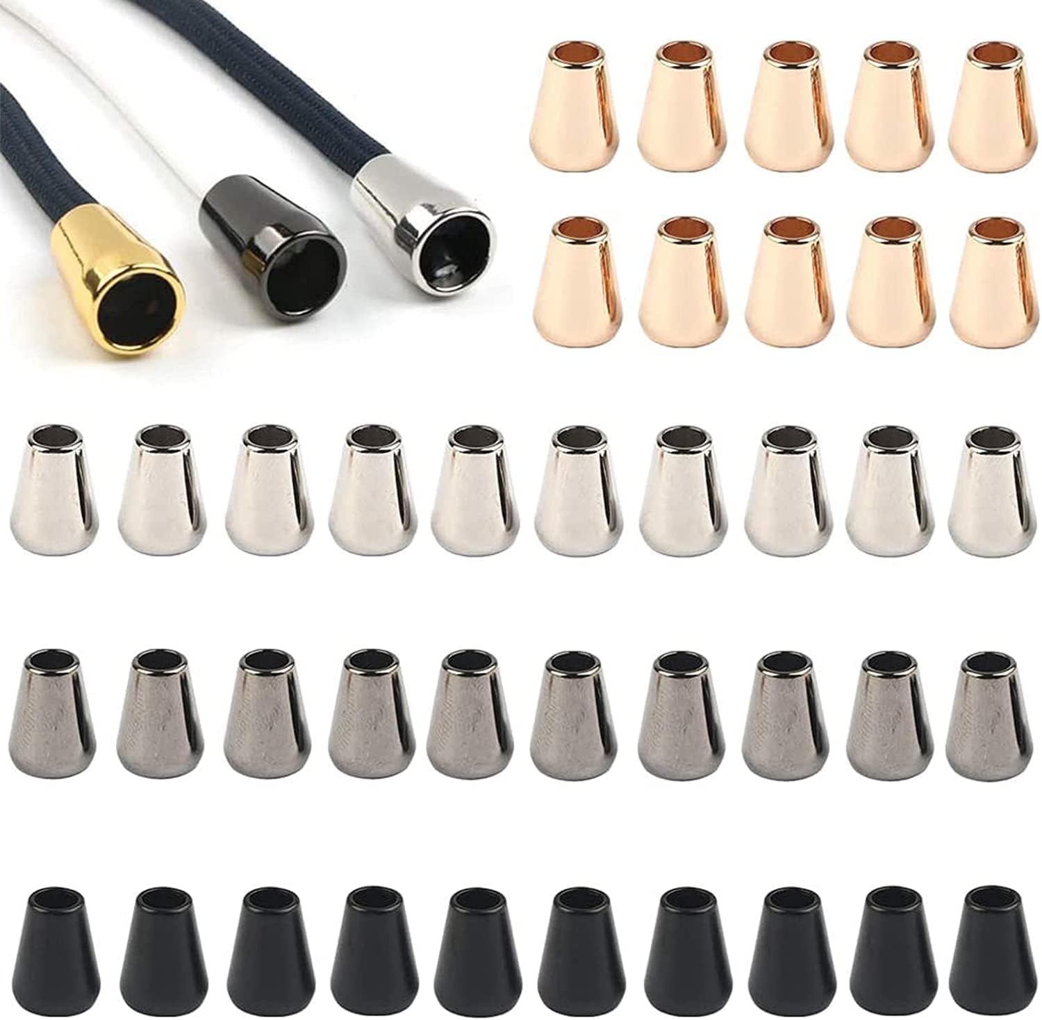 Corde Verrouiller, Corde Stopper, Embout Cordon, 40PCS Bouchon de ...