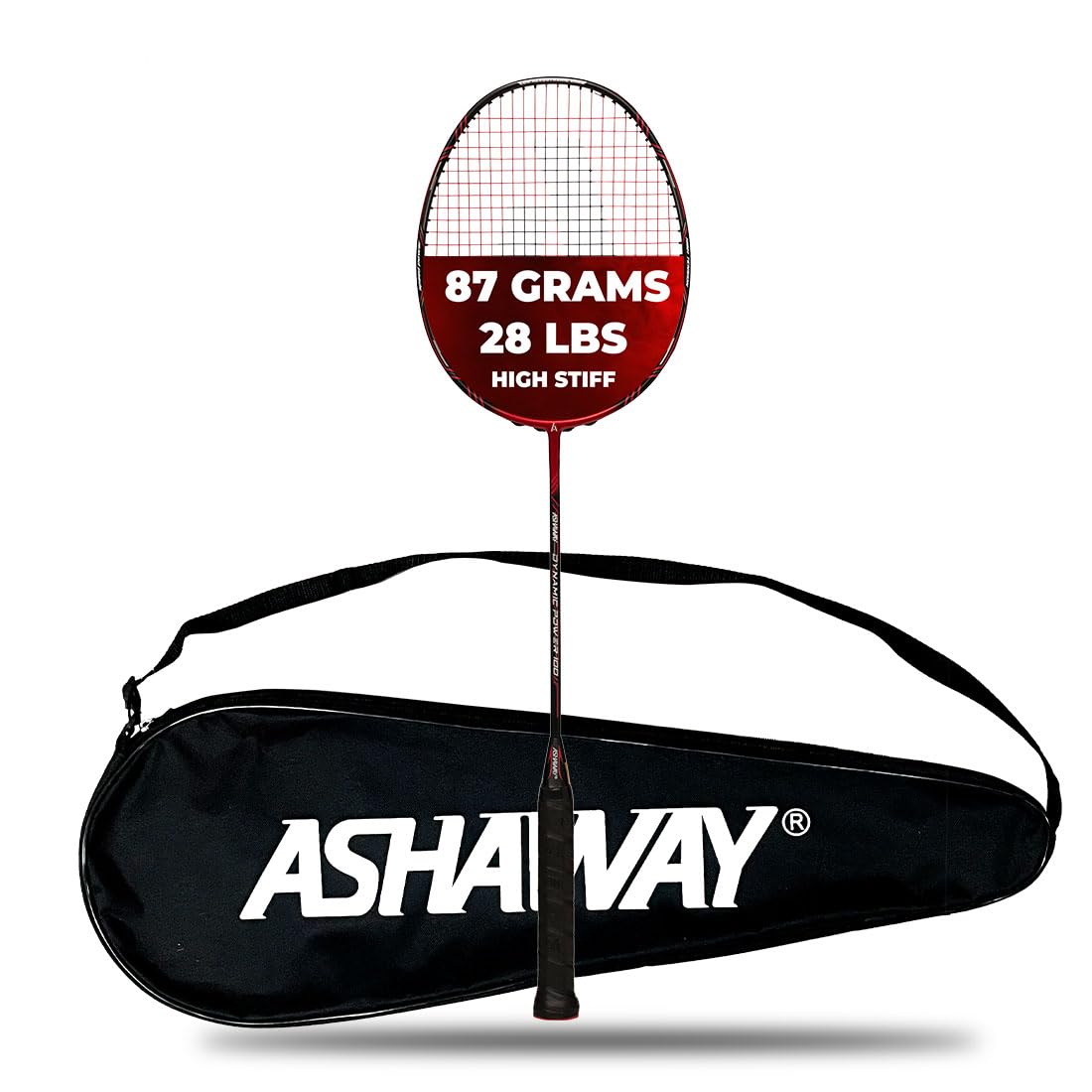 Ashaway Dynamic Power 100 Strung Badminton Racquet 28 Lbs Shuttle ...