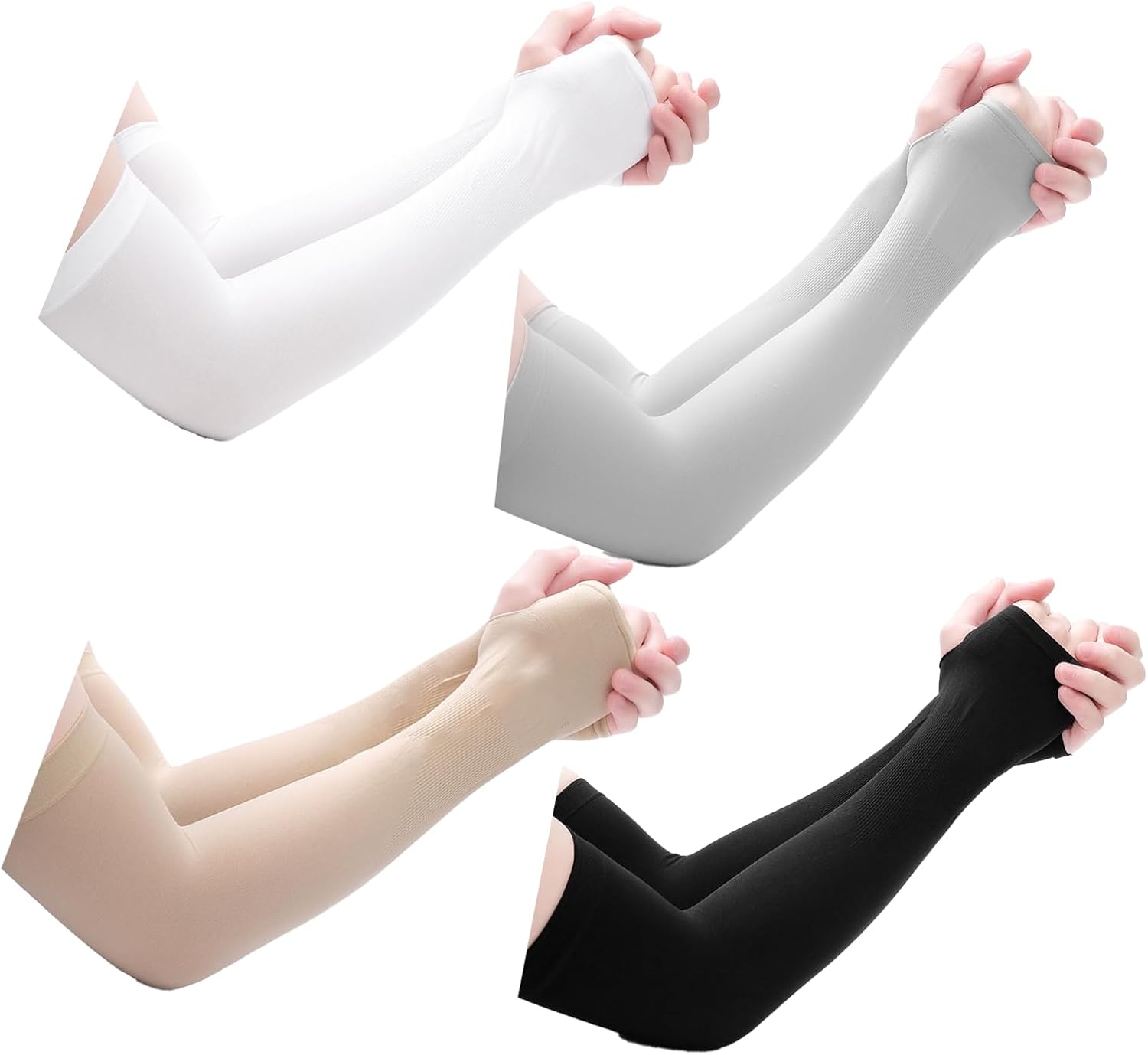 Amazon.com: LiXiongBao 4 Pairs UV Sun Protection Arm Sleeves,UPF 50 ...