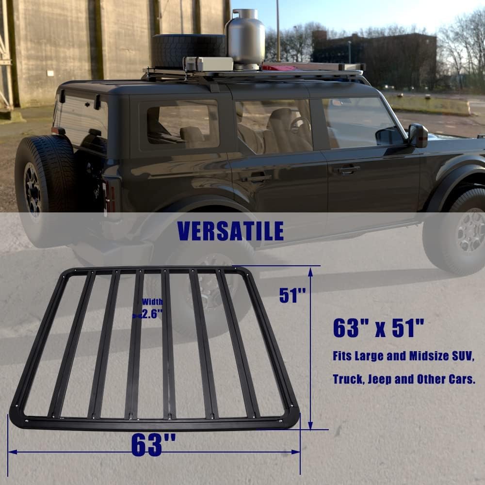 Snapklik.com : Mountainpeak 600LB Capacity 63" X 51" Aluminum Car ...