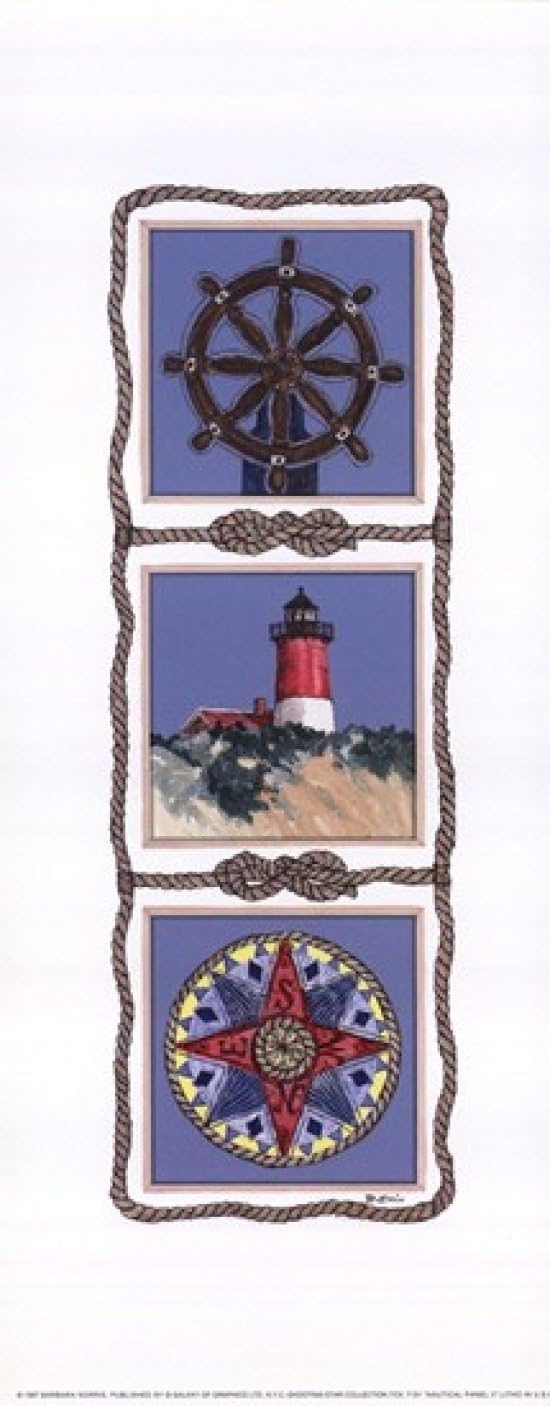 Amazon.com: Nautical Panel II - Poster by Barbara Norris (4x10): Prints ...