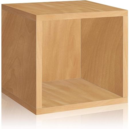 Amazon.com: Way Basics Modular Connect Open Cube Stackable Cubby Shelf ...