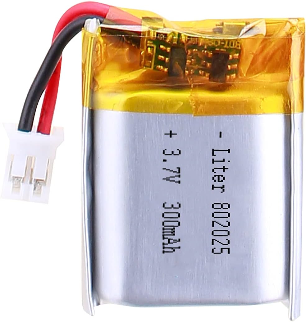 Amazon.com: KBT 3.7V 300mAh Li-Polymer Battery: 602030 Lipo Rechargeable Lithium-ion Replacement ...