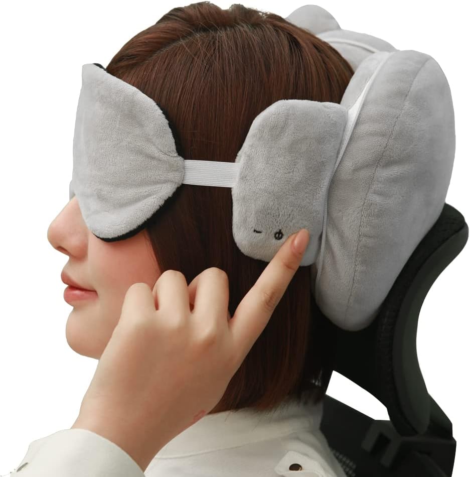 Amazon.com: DEARBABY 2 in 1 Travel Pillow and Eye Mask,Kids Adult Soft ...