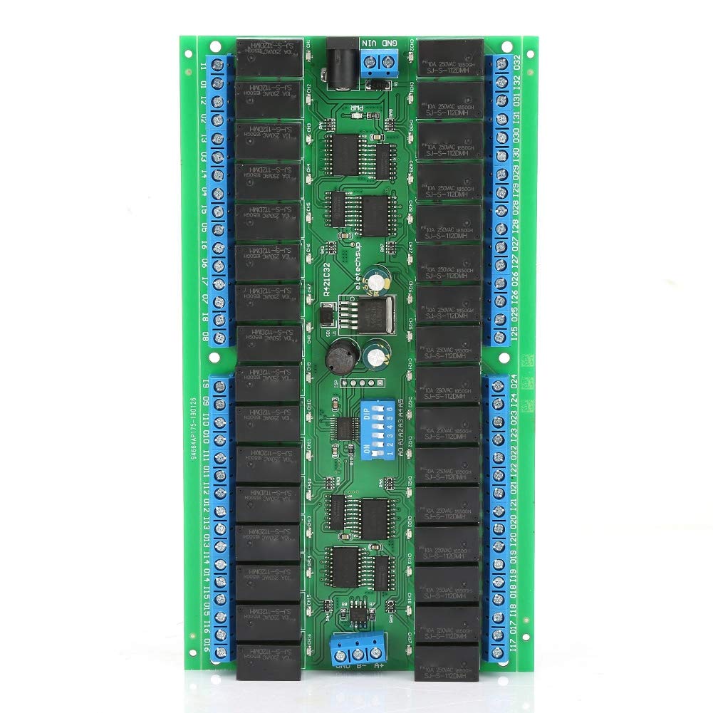 Relay Module, R421C32 DC12V 32 Channel RS485 Relay Modbus RTU Protocol ...