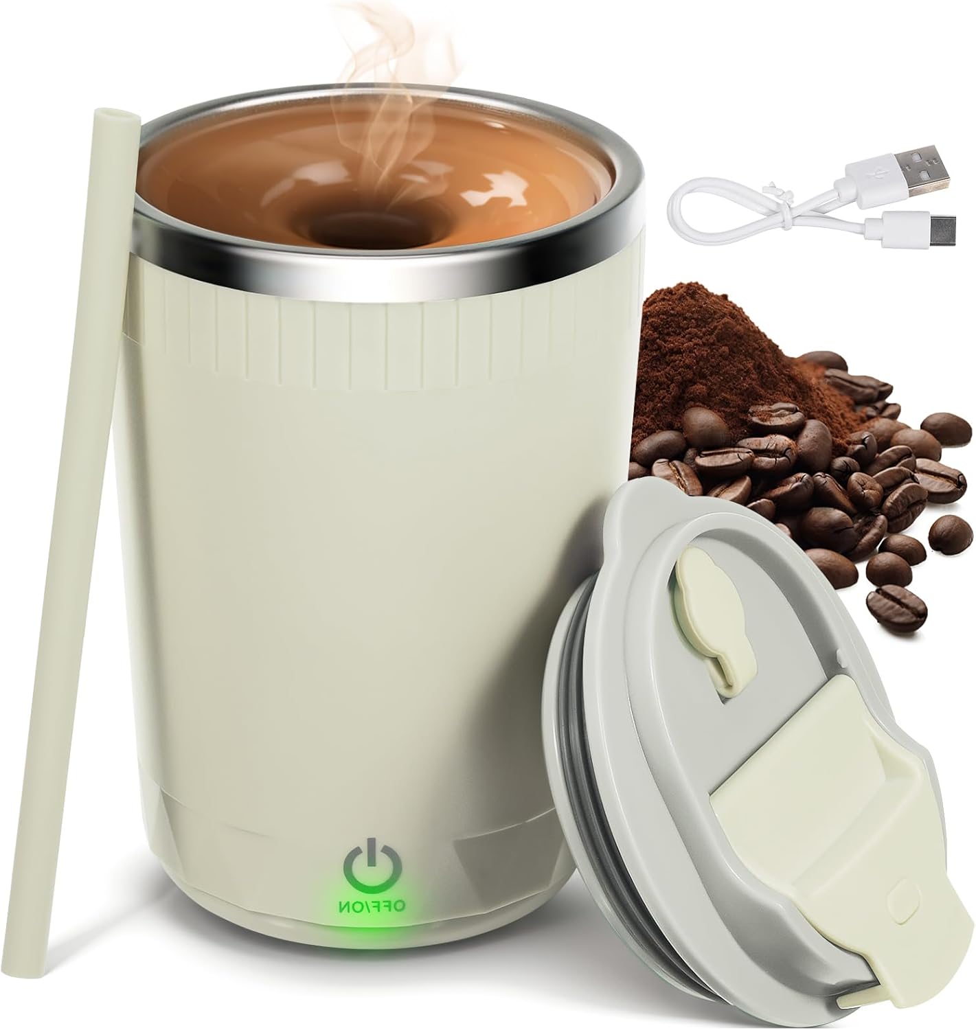 Amazon.com | Self Stirring Coffee Mug: 13oz Magnetic Self Stirring Cup ...