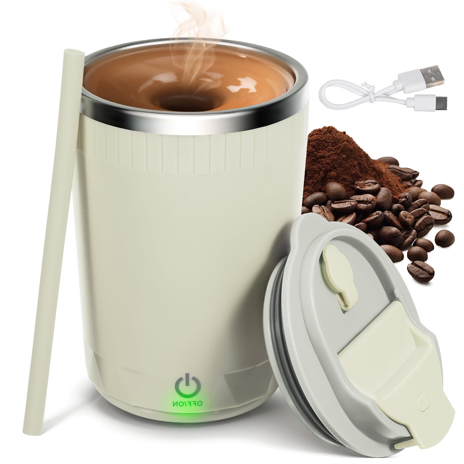 Amazon.com | G · PEH Self Stirring Coffee Mug, Automatic Magnetic Self ...