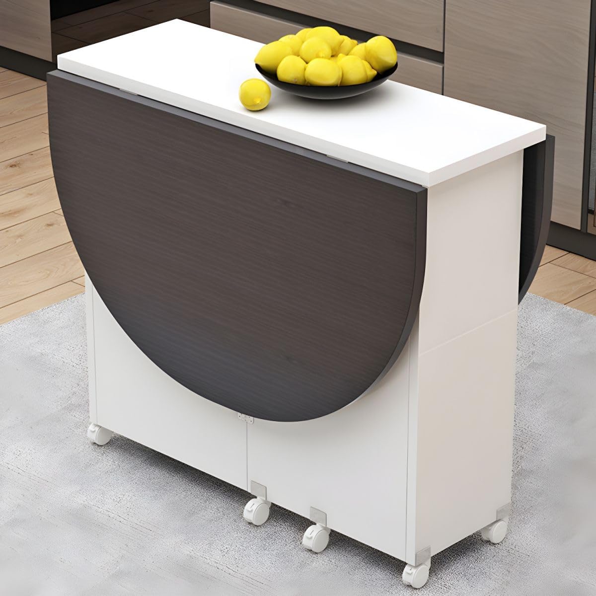 Amazon.com: LAKIQ Modern Manufactured Wood Foldable Dining Table with ...