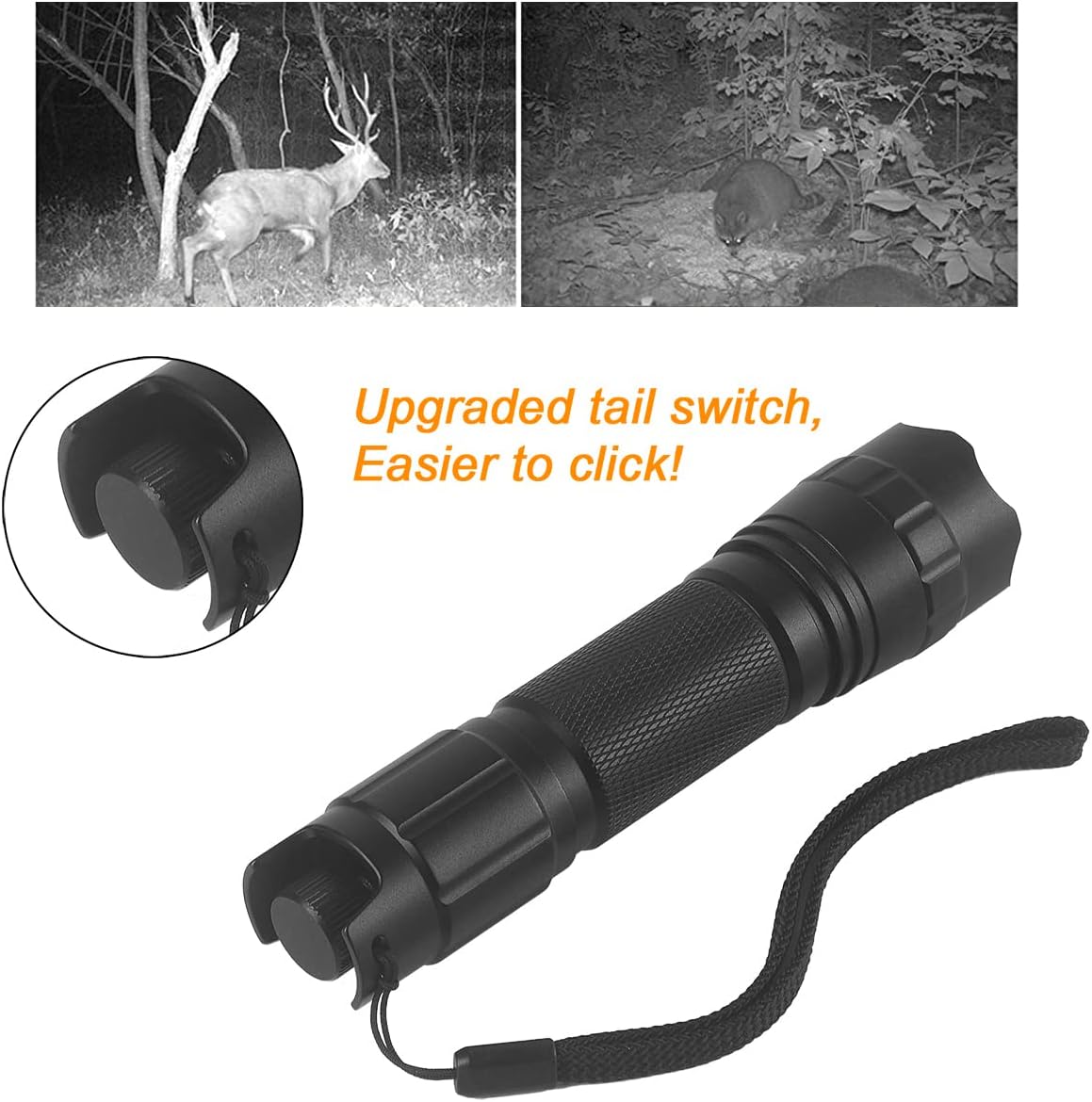 ULTRAFIRE IR Flashlight 850nm Stepless Dimmin Infrared Illuminator ...