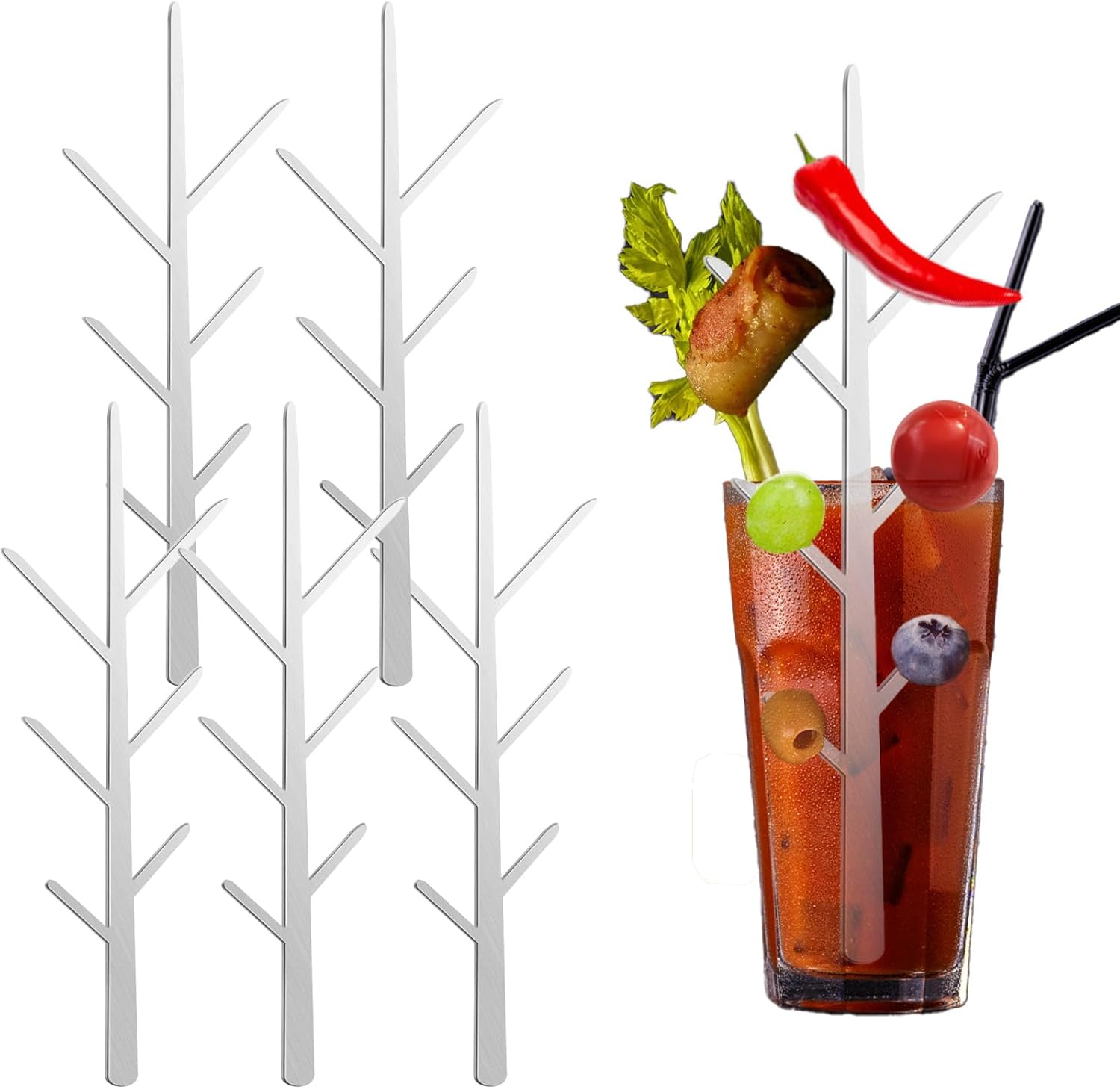 Amazon.com | 5 Packs Tree Brunch Cocktail Picks for Epic Bloody Mary ...