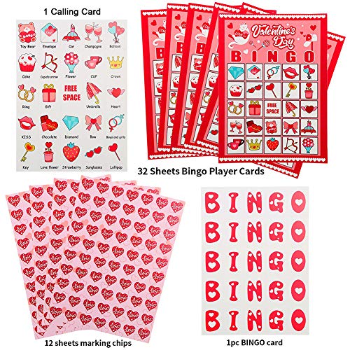 Snapklik.com : CCINEE Valentines Day Bingo Games Cards