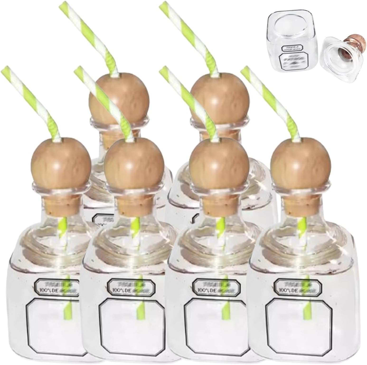 Amazon.com: OFFEREAL Patron Reusable Cups With Straw,Patron Bottles ...