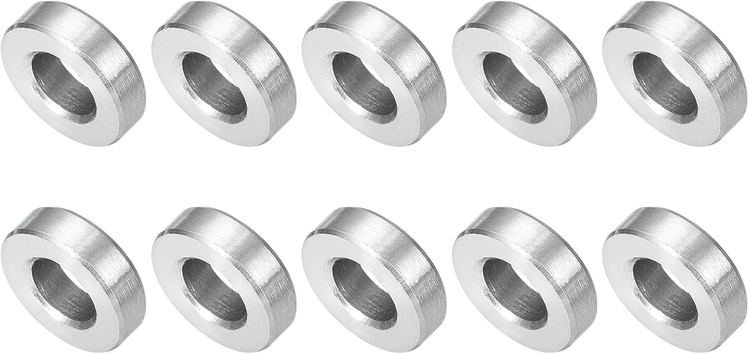 Amazon.com: uxcell 10 Pcs Stainless Steel Spacers, 6mm ID x 12mm OD x ...