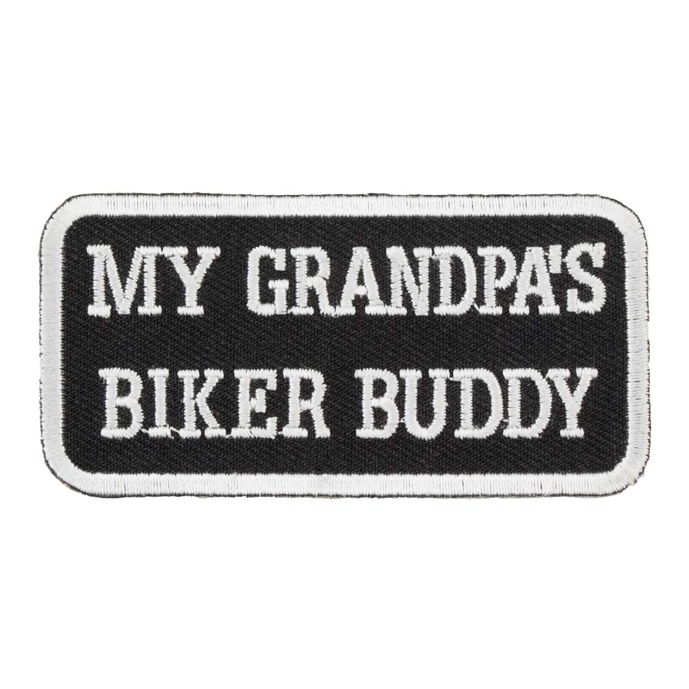 Amazon.com: My Grandpa's Biker Buddy Patch, Kid's Biker Patch ...