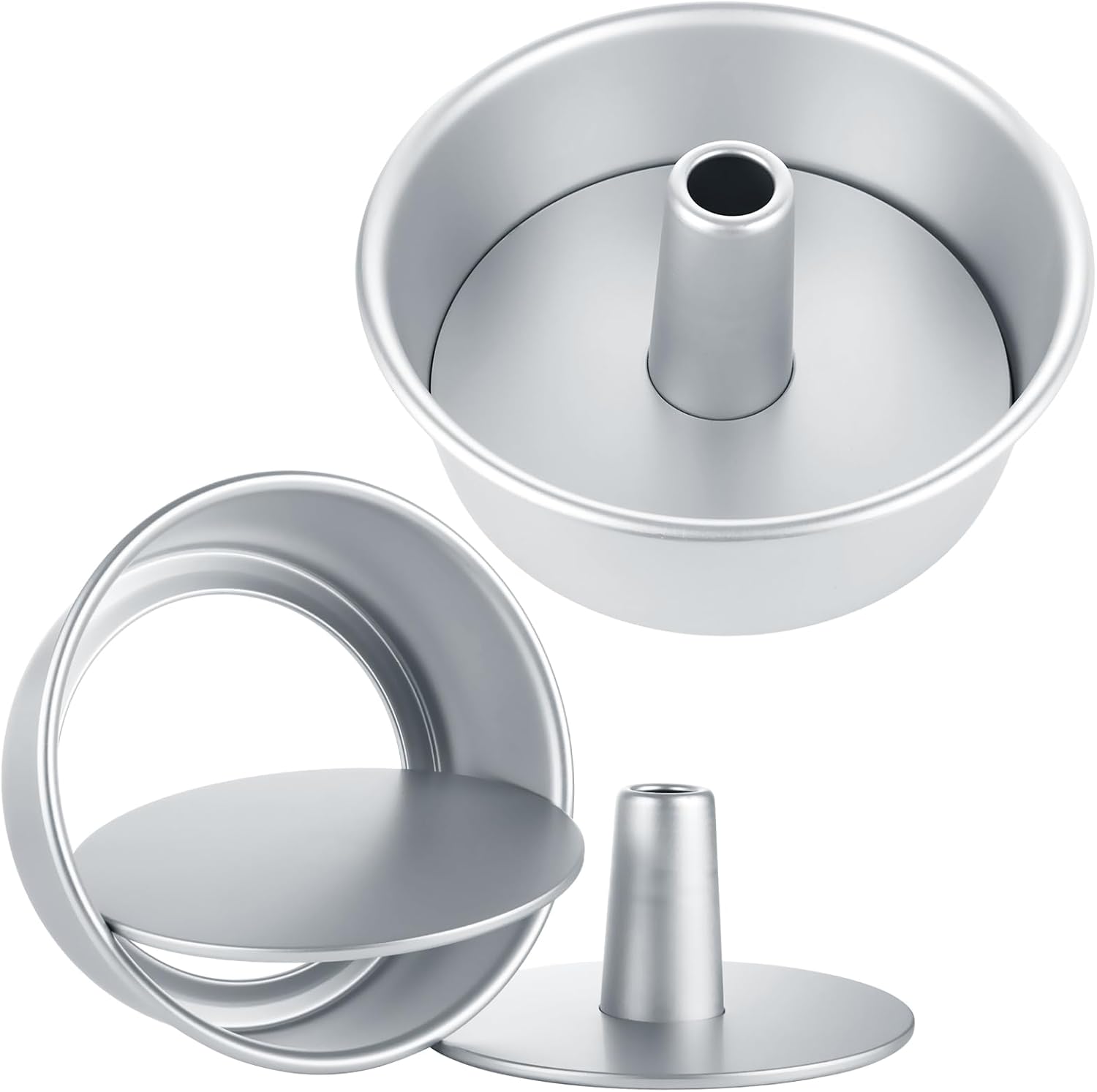 Amazon.com: EATHEATY Angel Food Cake Pan Set of 2, 8 Inch Non-Stick ...