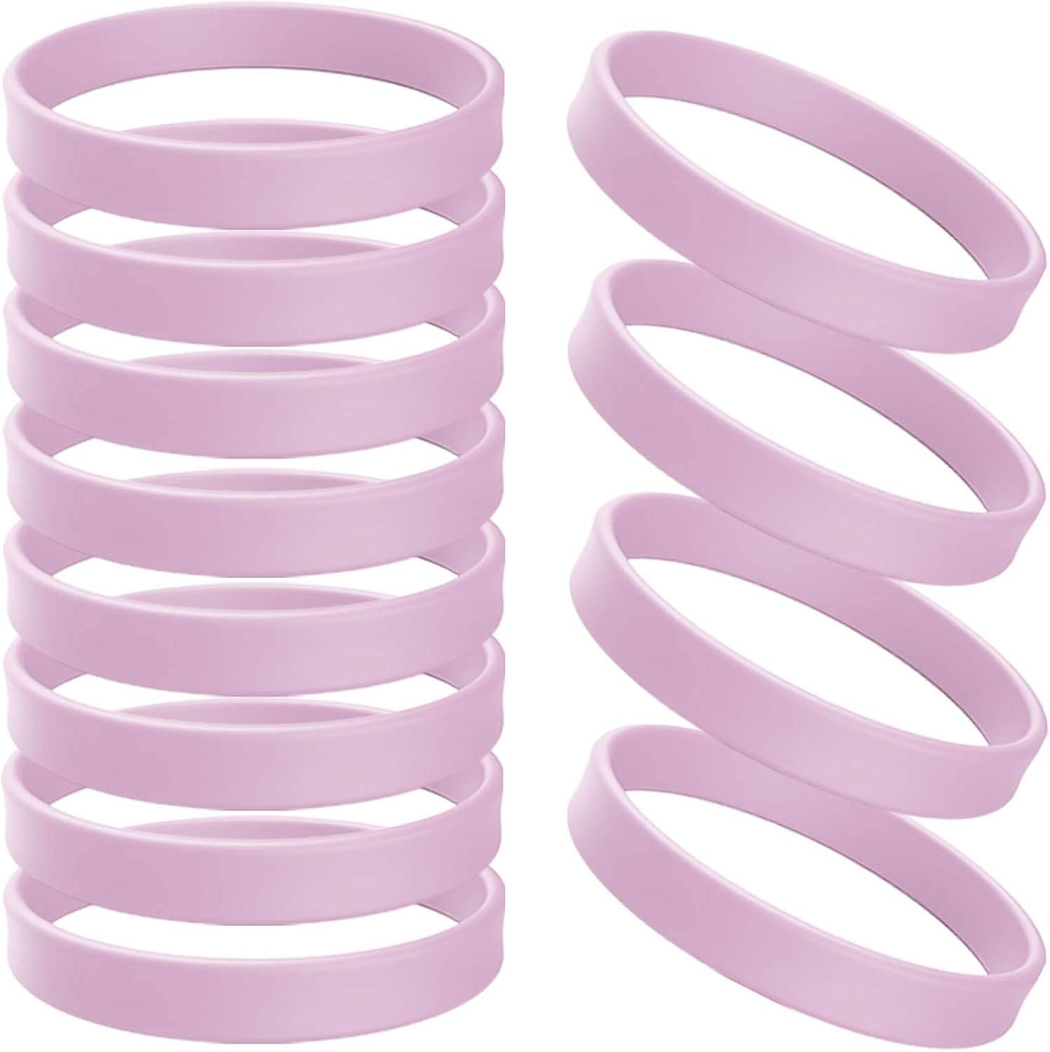Amazon.com: ZIQON Wholesale Rubber Bracelets Solid Color Silicone ...