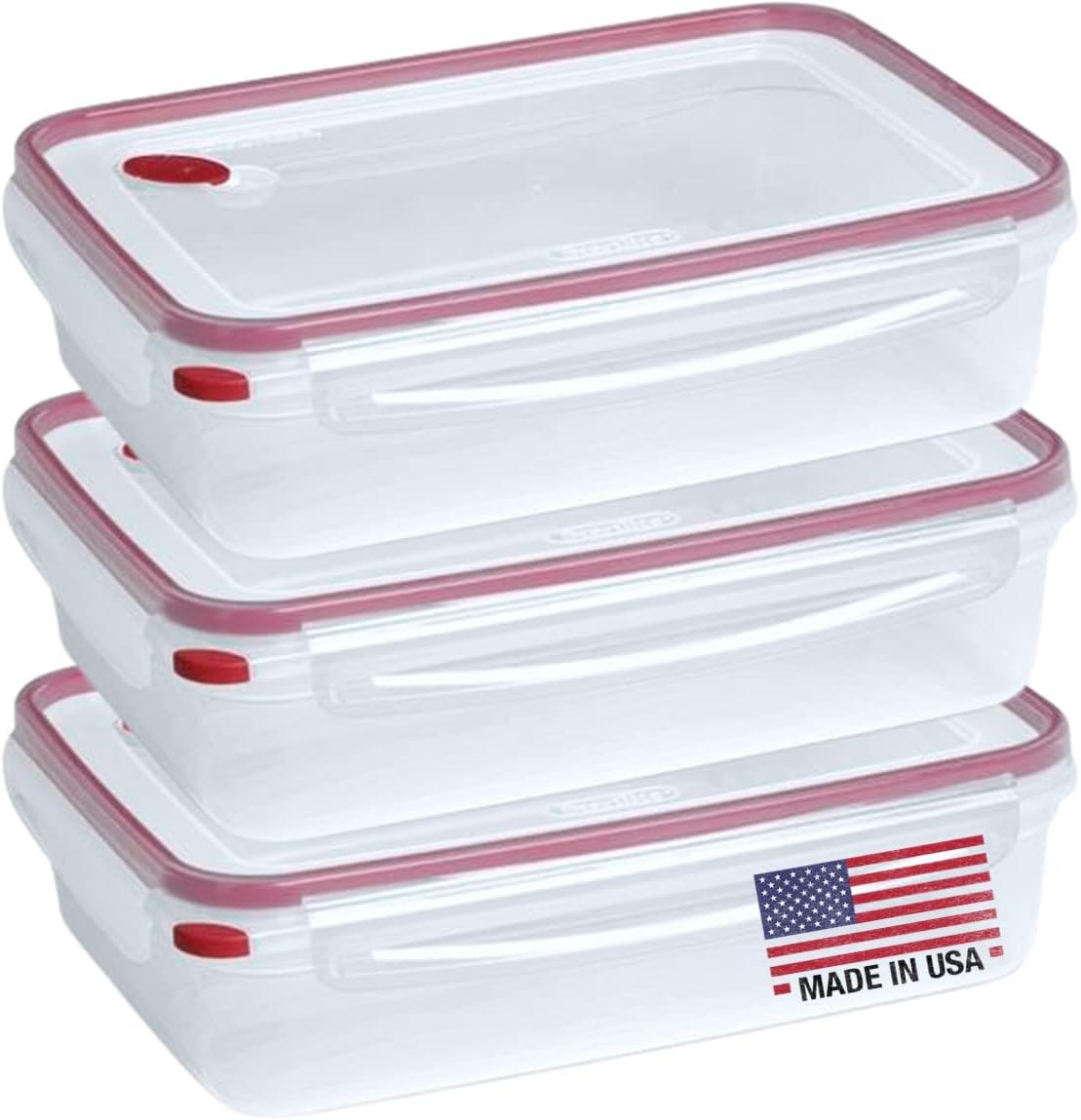 Amazon.com: Plastic Food Storage Containers With Lids - Large 16 Cup ...