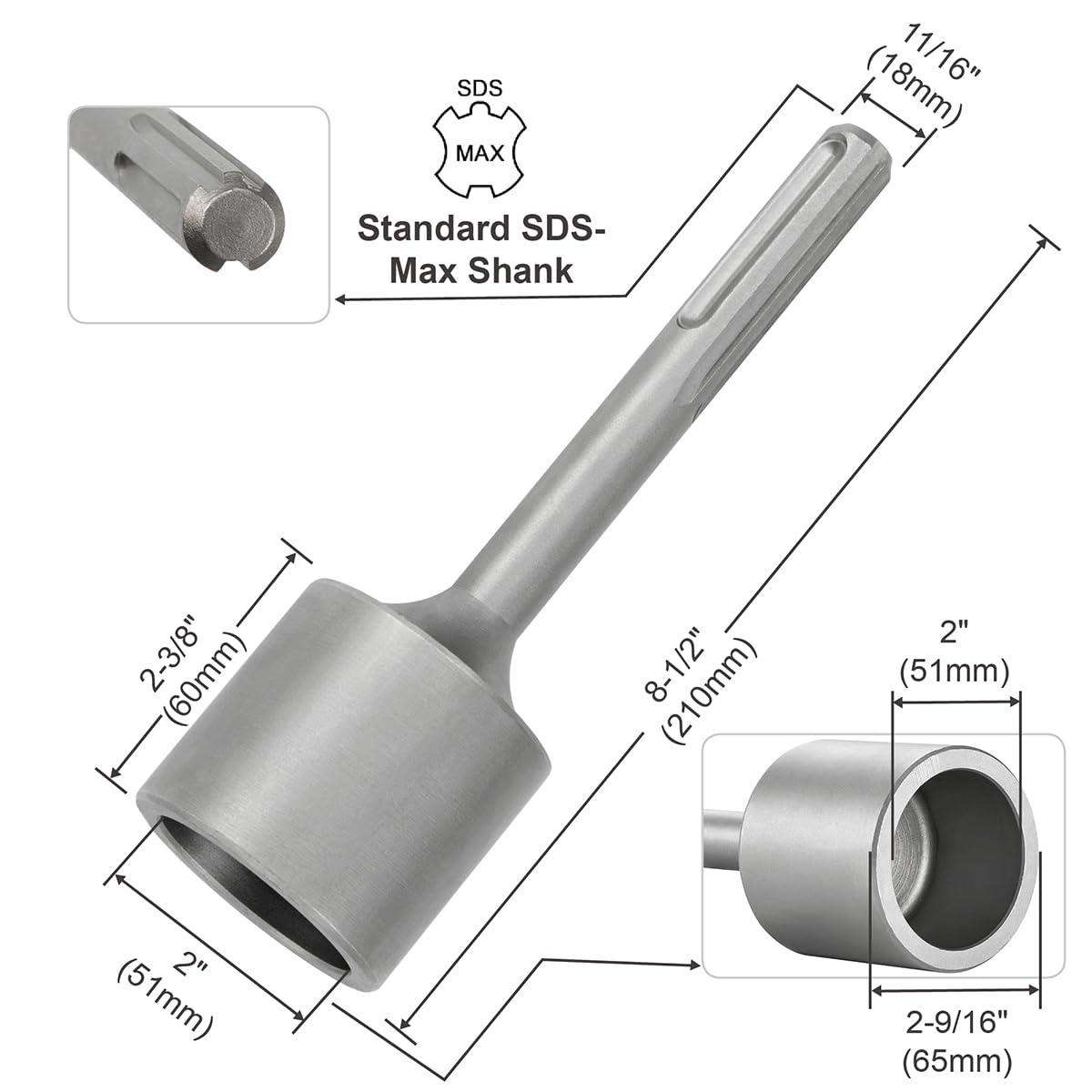 Snapklik.com : SPKLINE SDS-Max T-Post Driver For T Posts And Ground ...